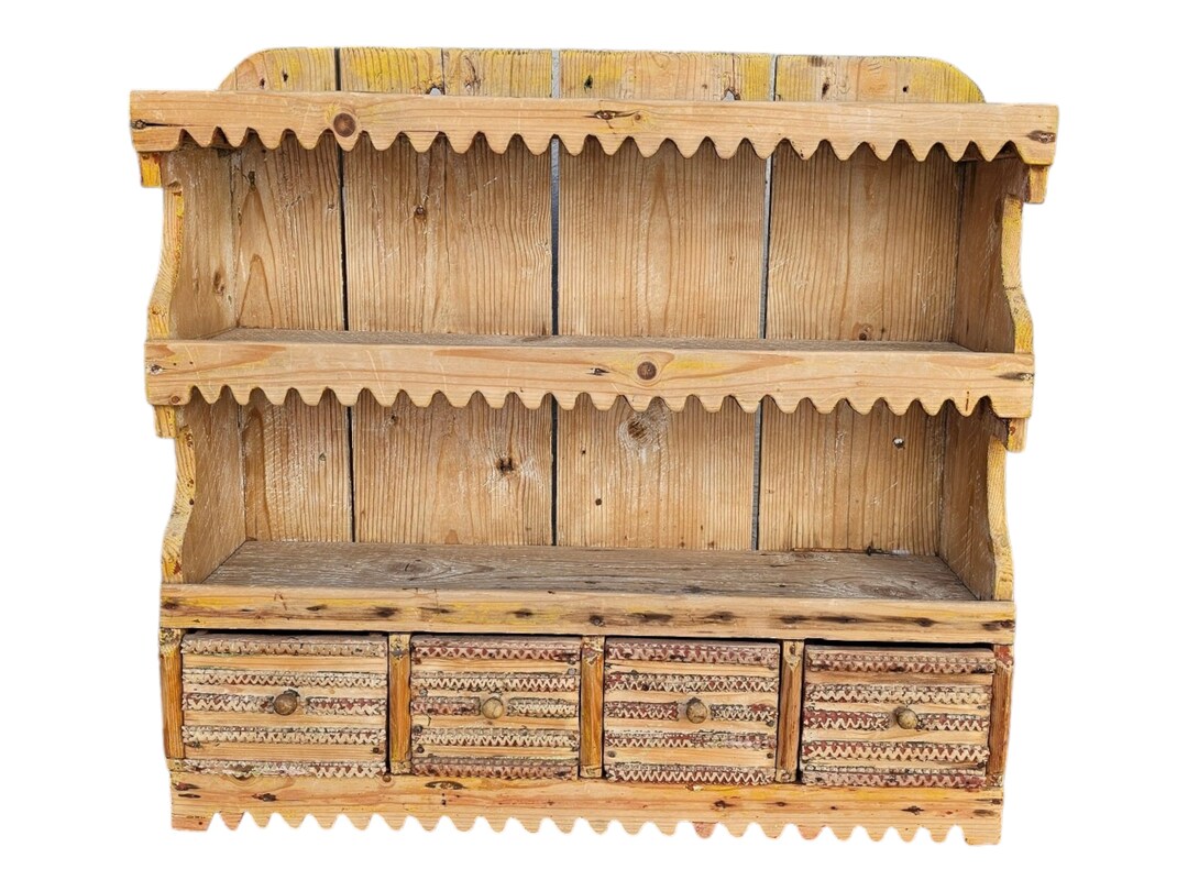 Beautiful Antique 1800s Primitive Wall Shelf Antique Interior Decor ...