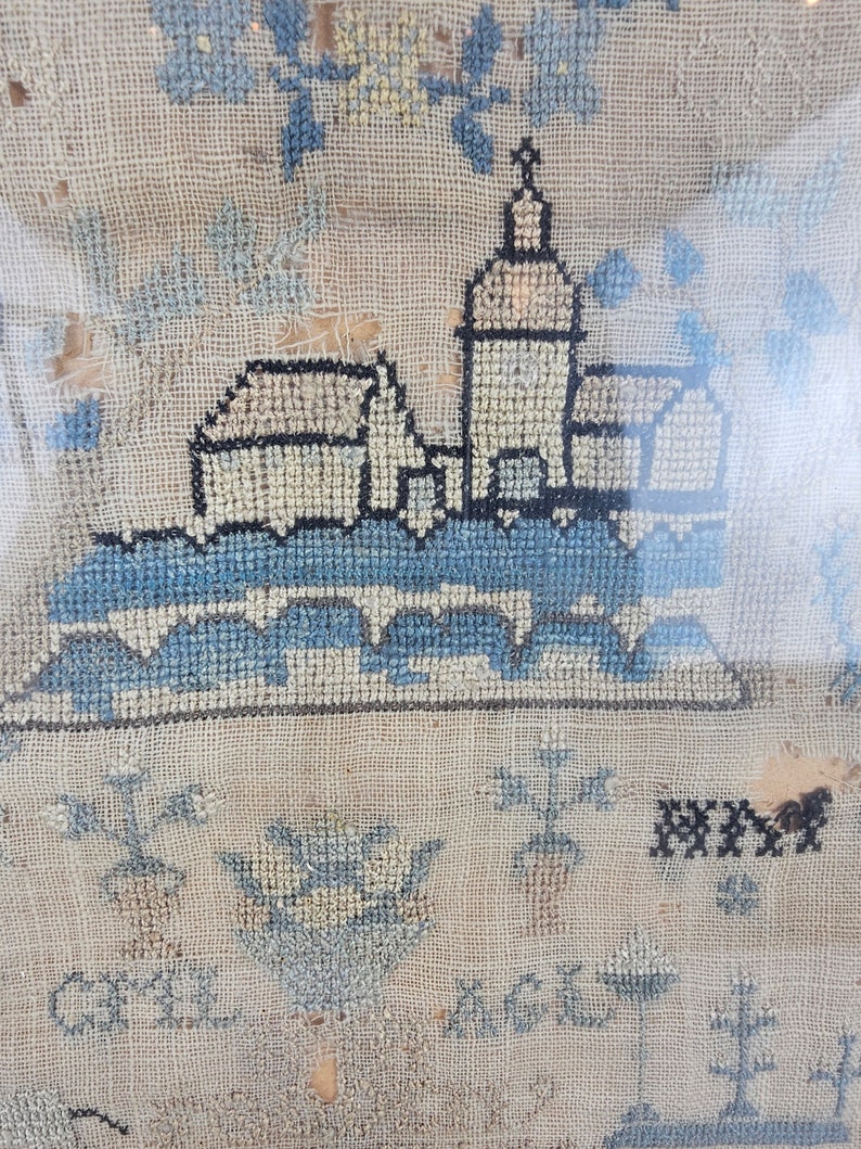 Rare Antique Norwegian 19th C Dated 1834 Whitework Sampler - Norwegian ...