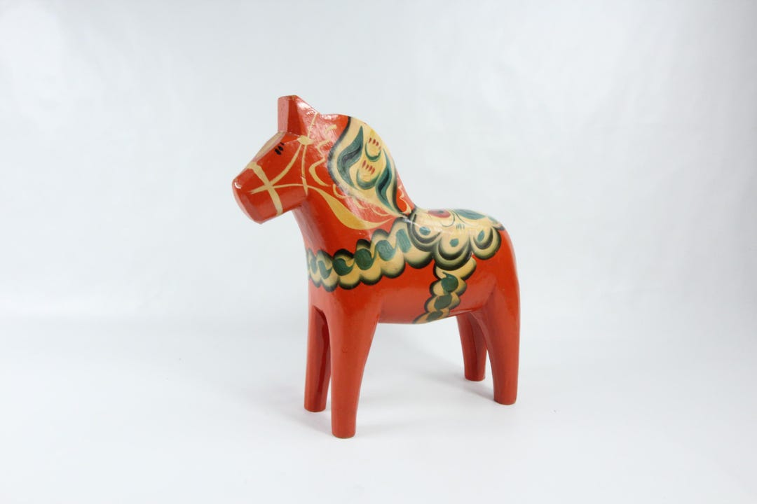 Swedish Folk Art Dala Horse Figure | Scandinavian Art | Vintage Home ...