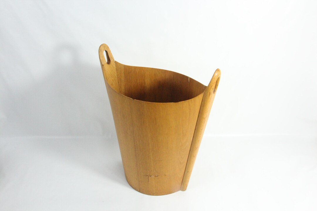 Collector's Item: 1950s Rare Oak Wood Rubbish Bin by P.S Heggen ...