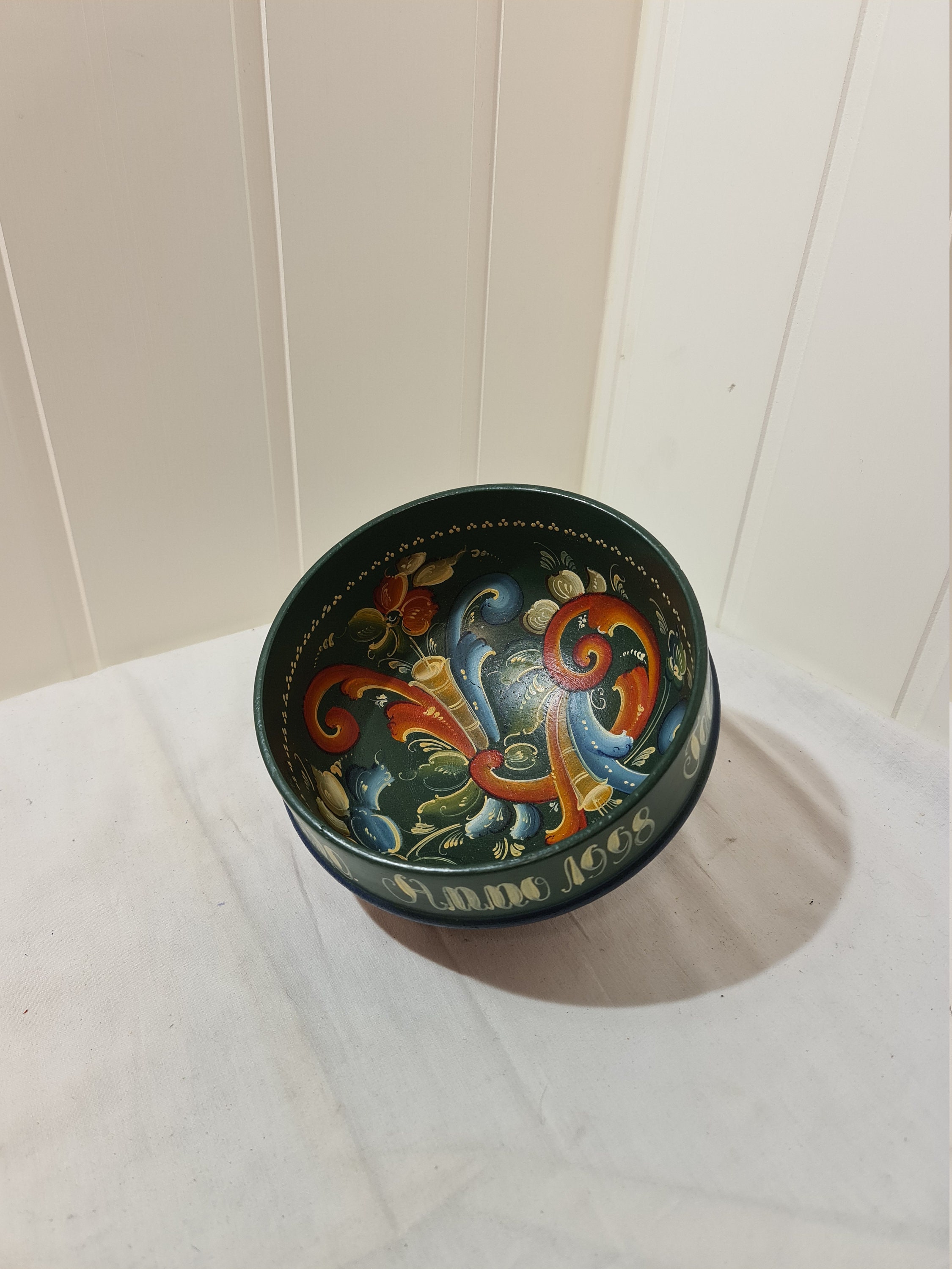 Norwegian Rosemaling Vintage Bowl Rosemalt Rosemalt Bowl - Etsy