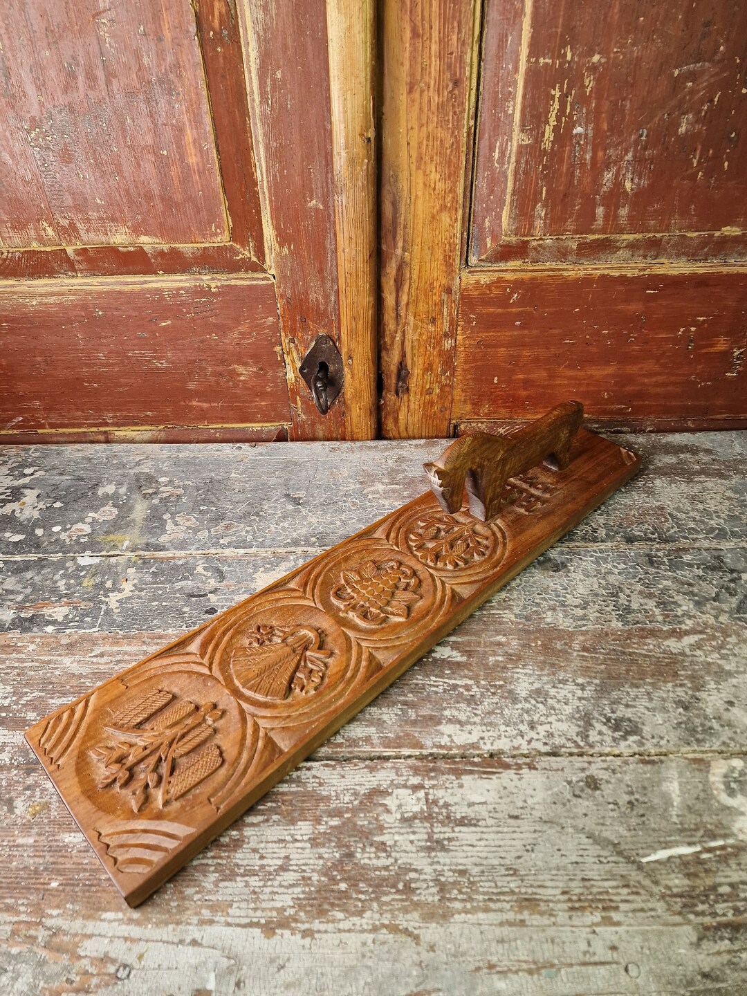 Stunning Vintage Mangle Board, Norwegian Folkart, Chip Carving ...