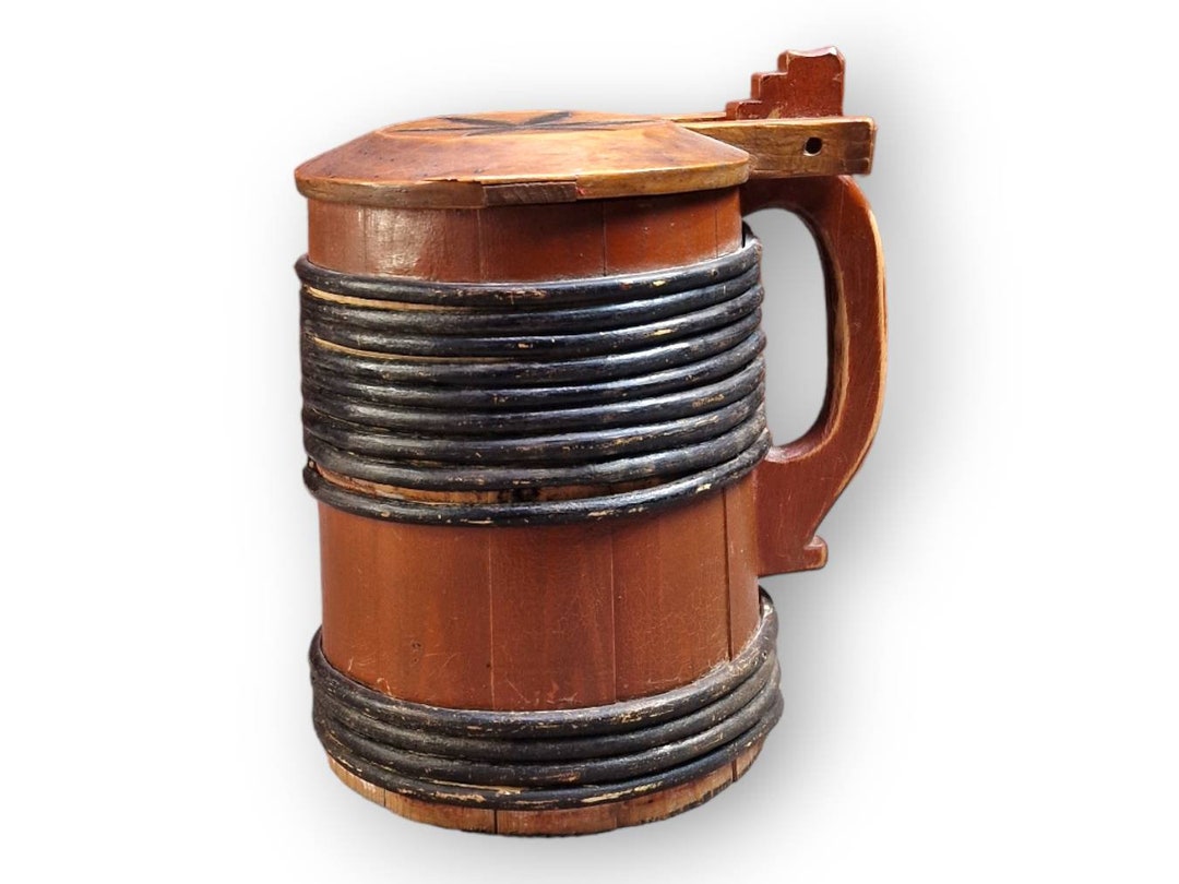 Norwegian Ale Tankard - Handcarved Beer Mug - Wooden Beer Tankard ...