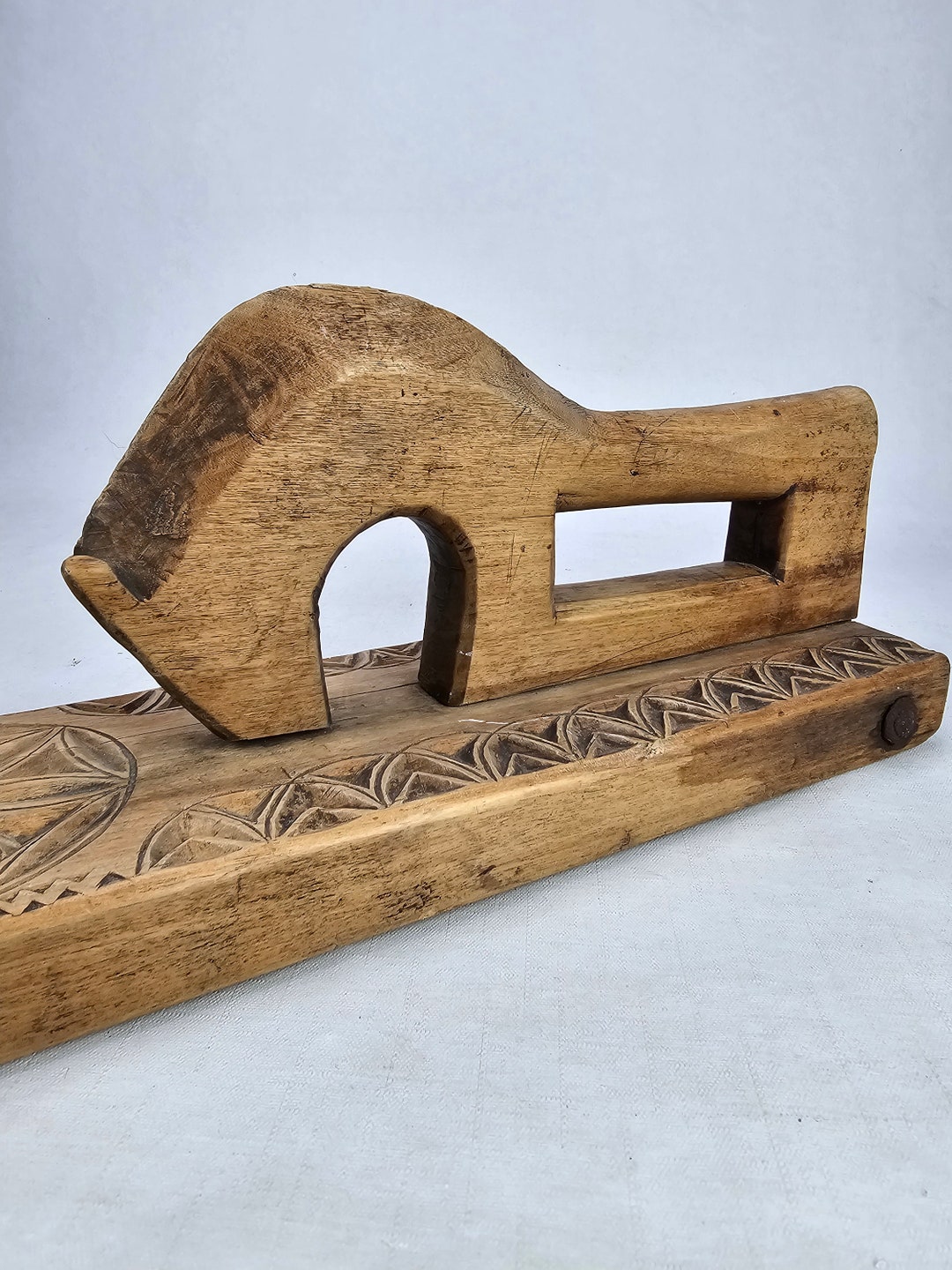 Antique Wooden Tool: Exquisite Norwegian Mangle Board - A Piece of ...