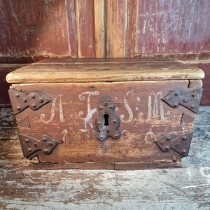 Unique Antique Rare Chest - Handmade Jewelry Box - Norwegian Trinket ...