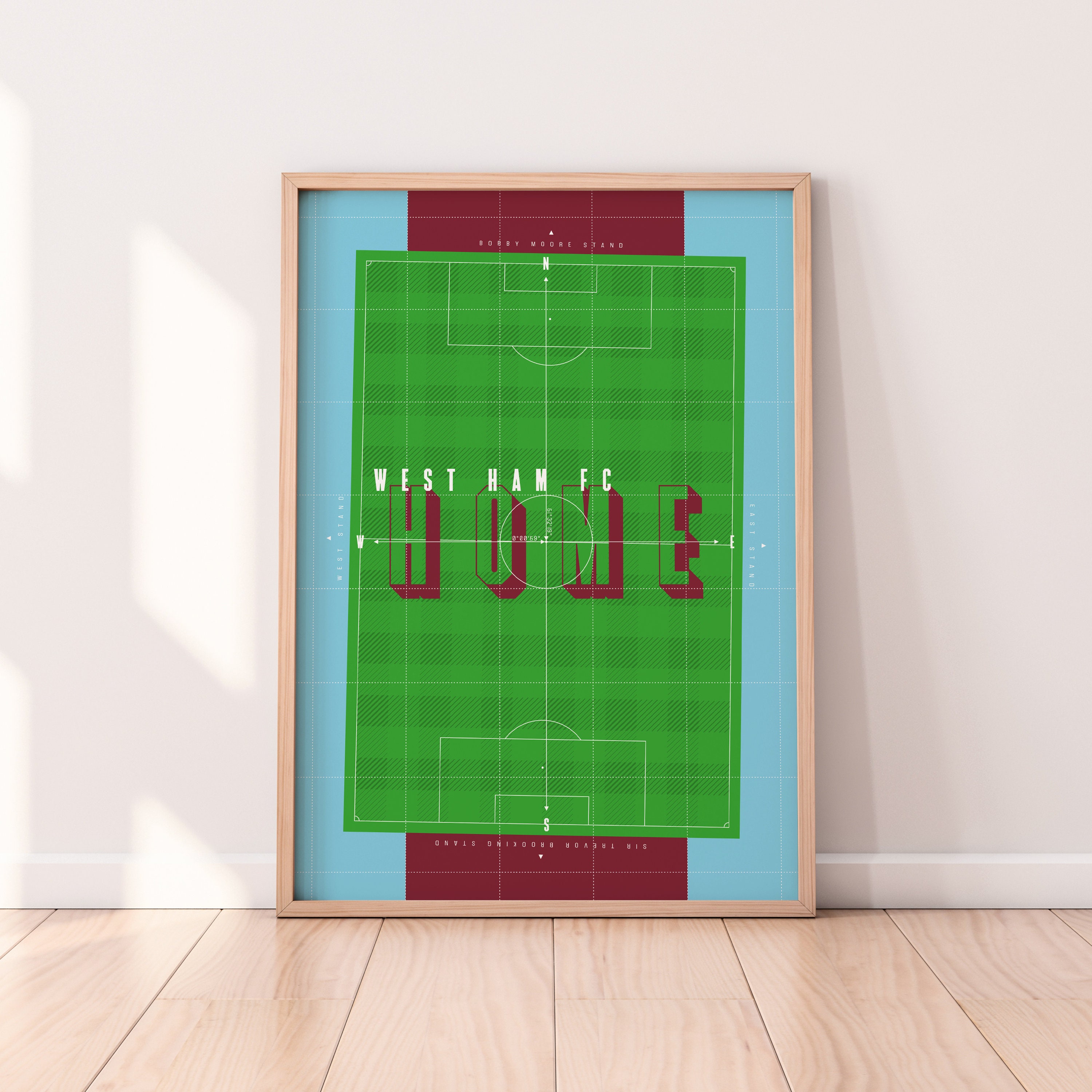 West Ham Football Club 'Home' A3 Art Print | Etsy