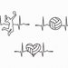 Volleyball Heartbeat Svg, Clipart,png, Eps, Dxf - Etsy