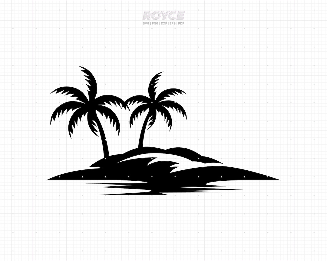 Palm Tree Svg, Island Clipart, Tropical Vacation Png, Tropical Island ...