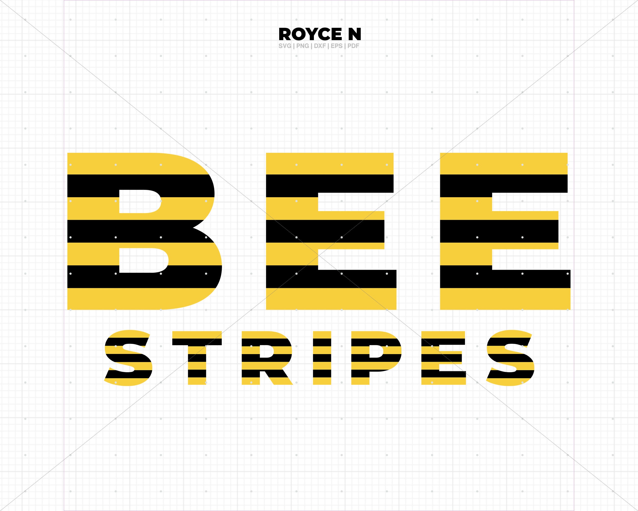 Bee Stripes Letters Svg, Bee Alphabet Clipart, Bees Letters Png, Bee ...