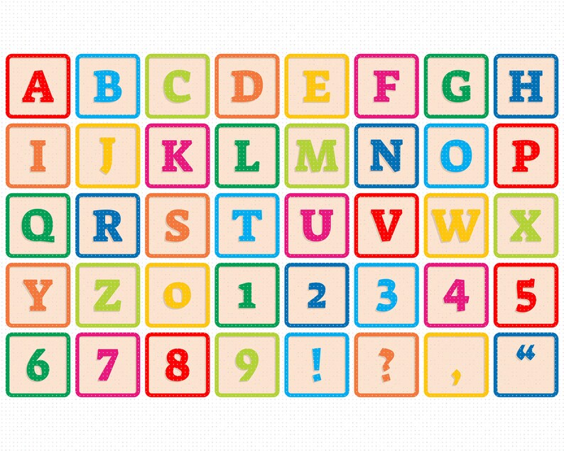 Baby Blocks Alphabet and Numbers Svg Toddler Letters Clipart - Etsy