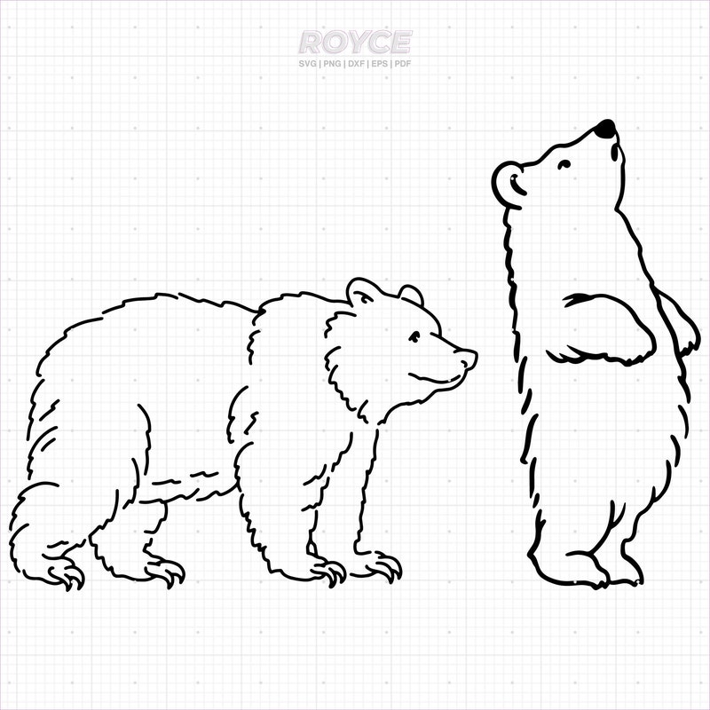 Bear Line Drawing - Etsy