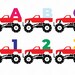Letters on a Monster Truck Svg, Monster Truck Alphabet Svg, Clipart ...