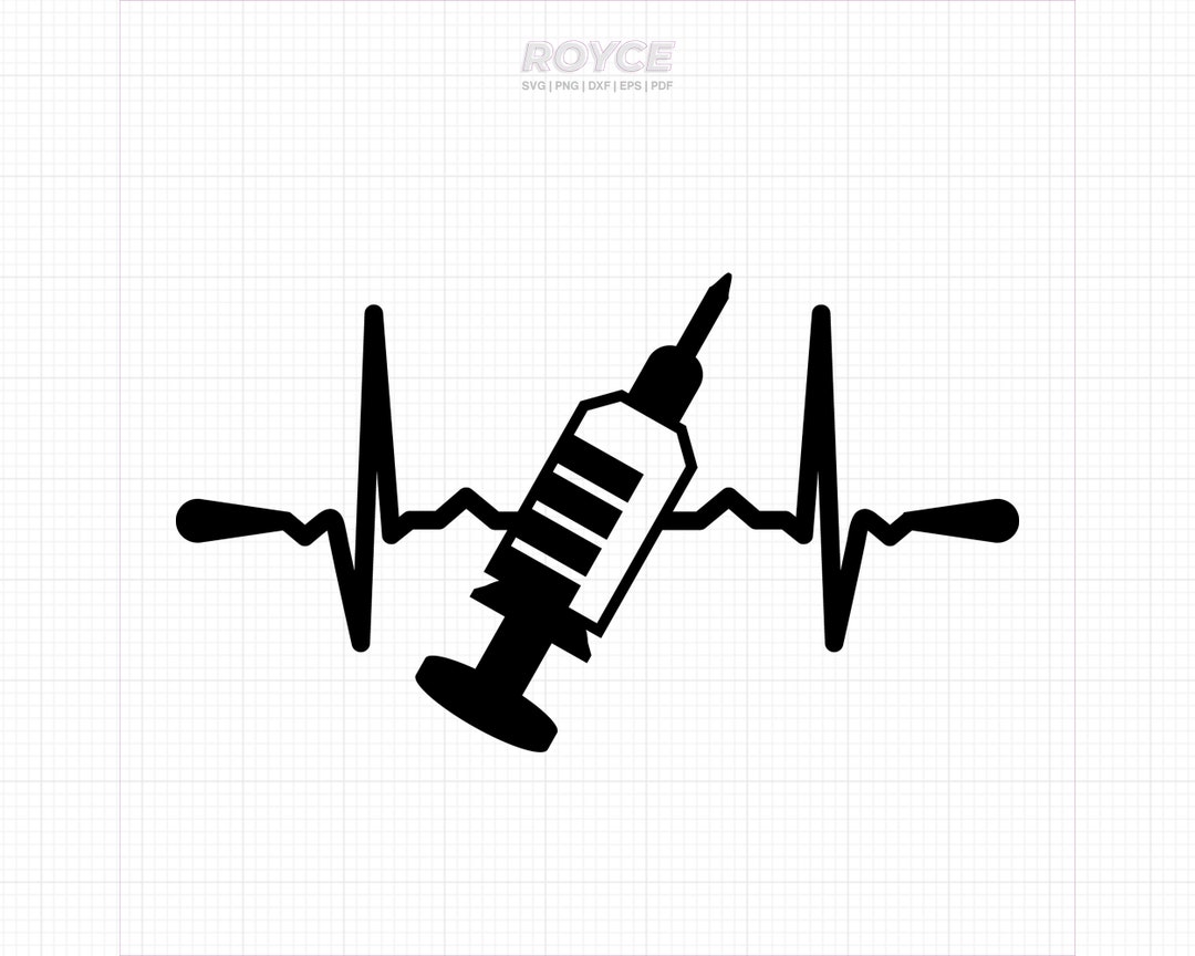 Syringe Heartbeat Svg, Syringe Svg, Medical Svg, Medical Equipment Svg ...