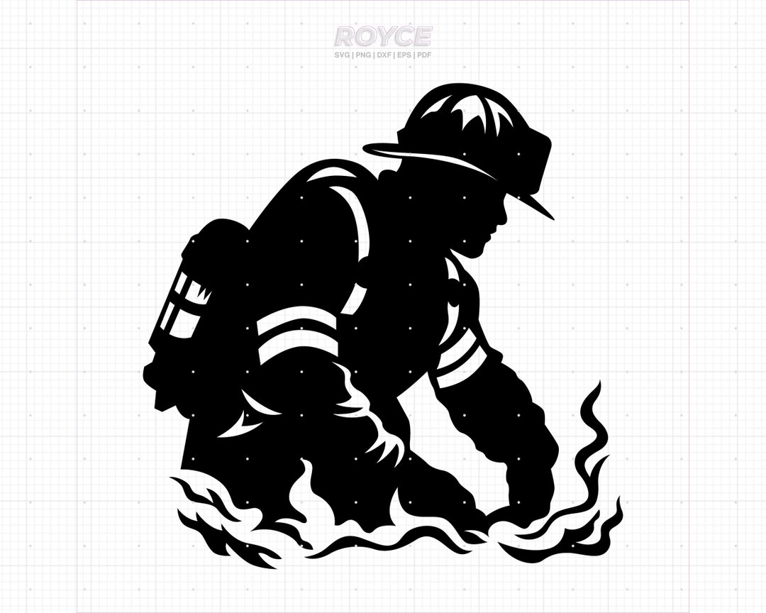 Firefighter Svg, Fireman Clipart, Fire Fighter Fighting Fire Png, Fire ...