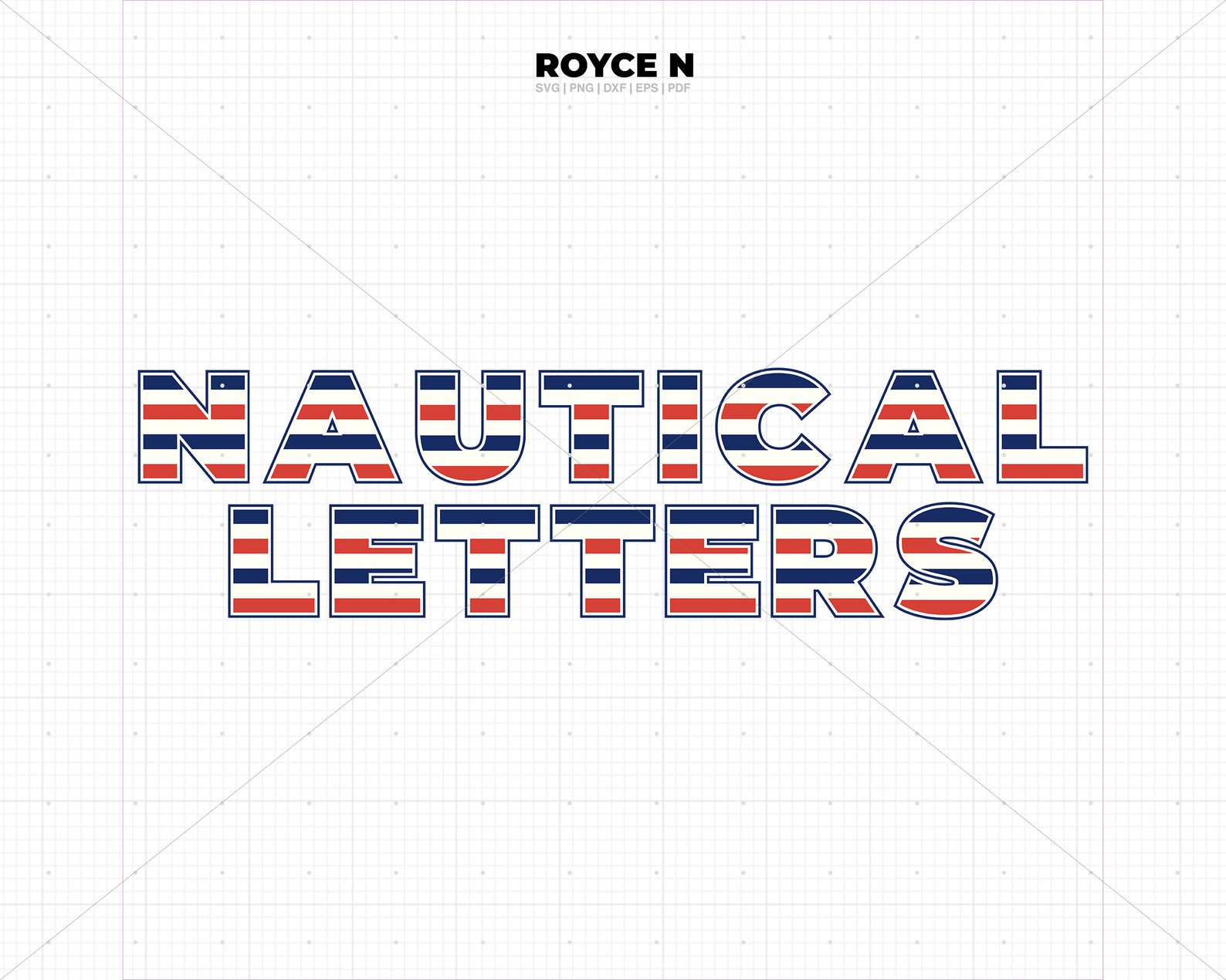 Nautical Letters Svg, Red, White, and Blue Alphabet Clipart, Sailing ...