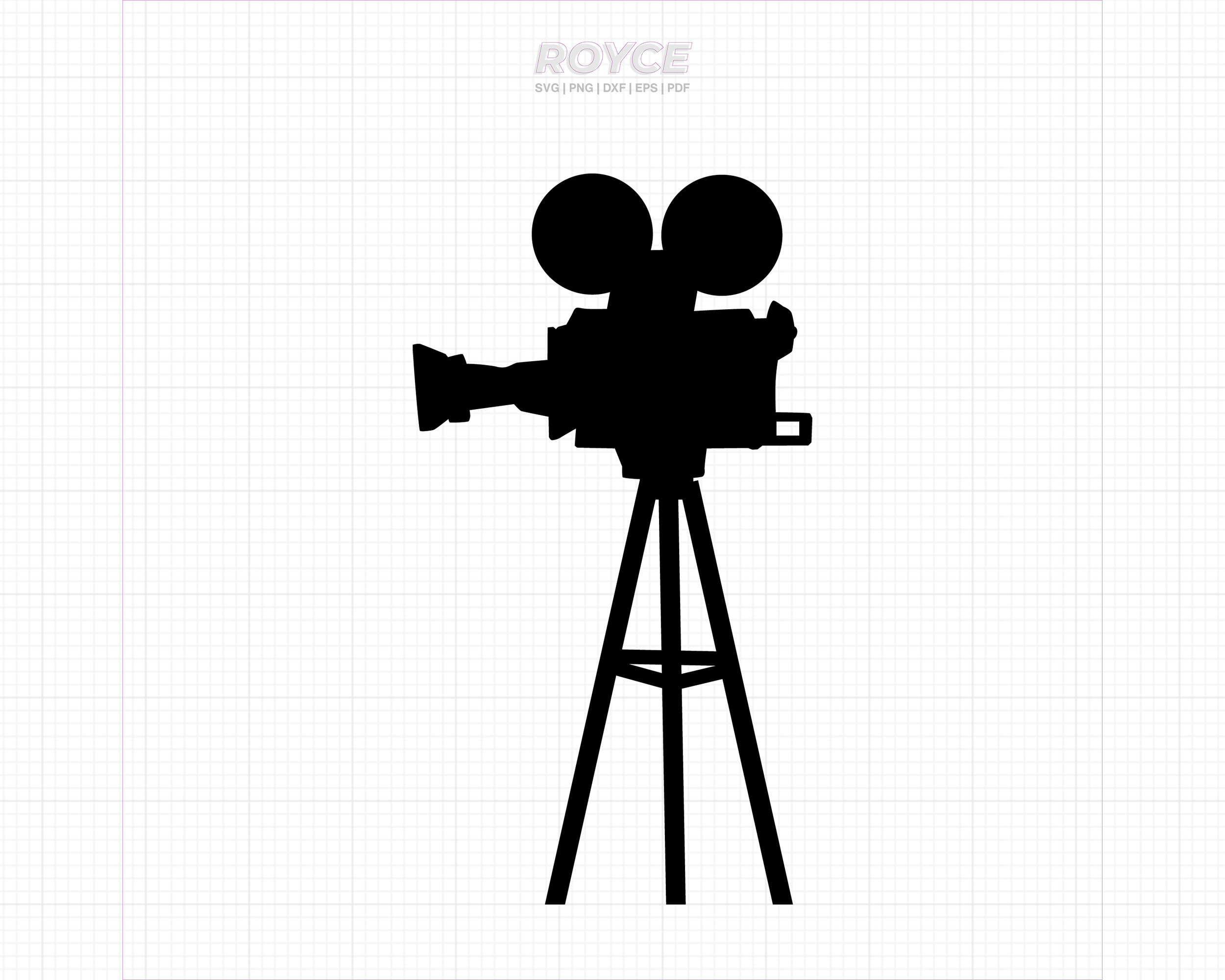 Vintage Film Camera With Tripod Svg, Projector Svg, Film Svg, Clipart ...