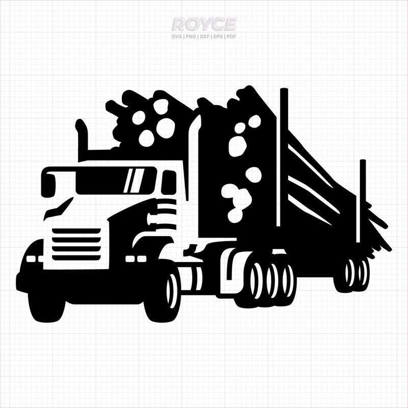 Logging Truck Svg - Etsy