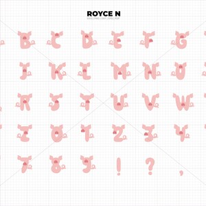 Pig Letters Svg, Pig Tail Alphabet Clipart, Piggy Png, Pig Ears Dxf ...