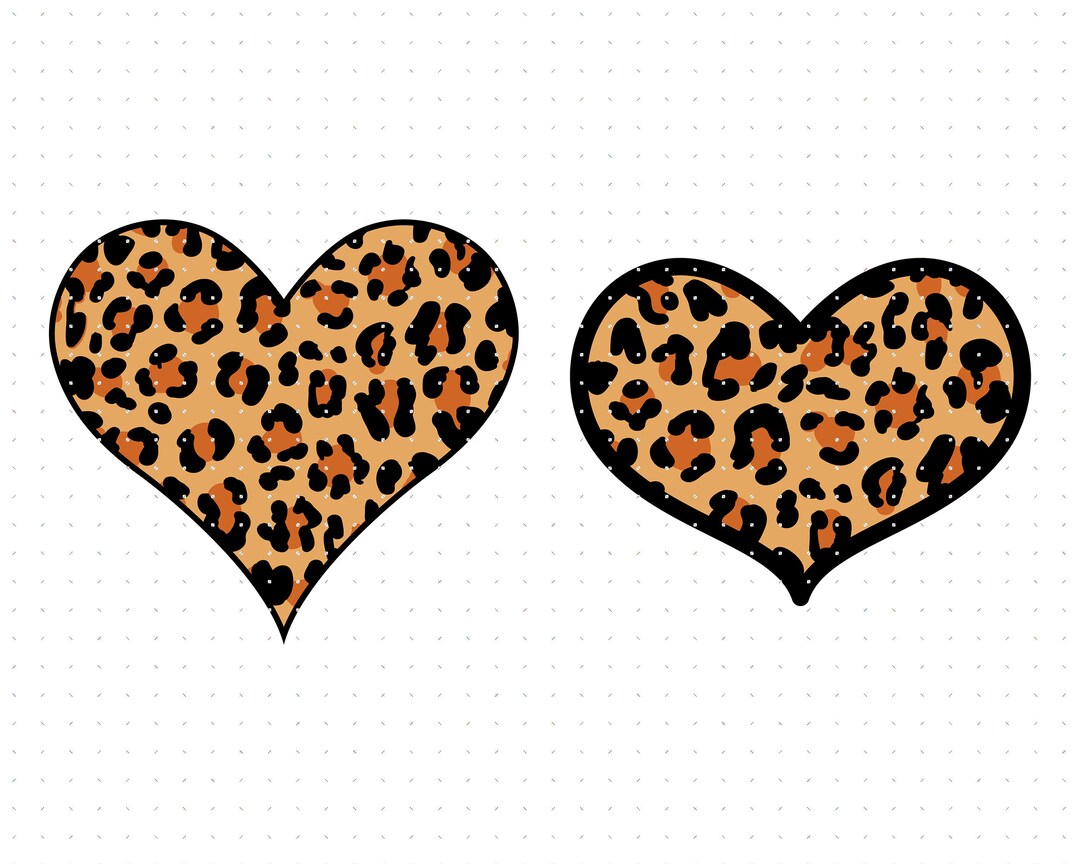 Leopard Heart Svg, Leopard Print Clipart, Leopard Pattern Png, Leopard ...