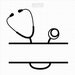 Stethoscope Split Monogram Svg, Stethoscope Clipart, Split Frame ...