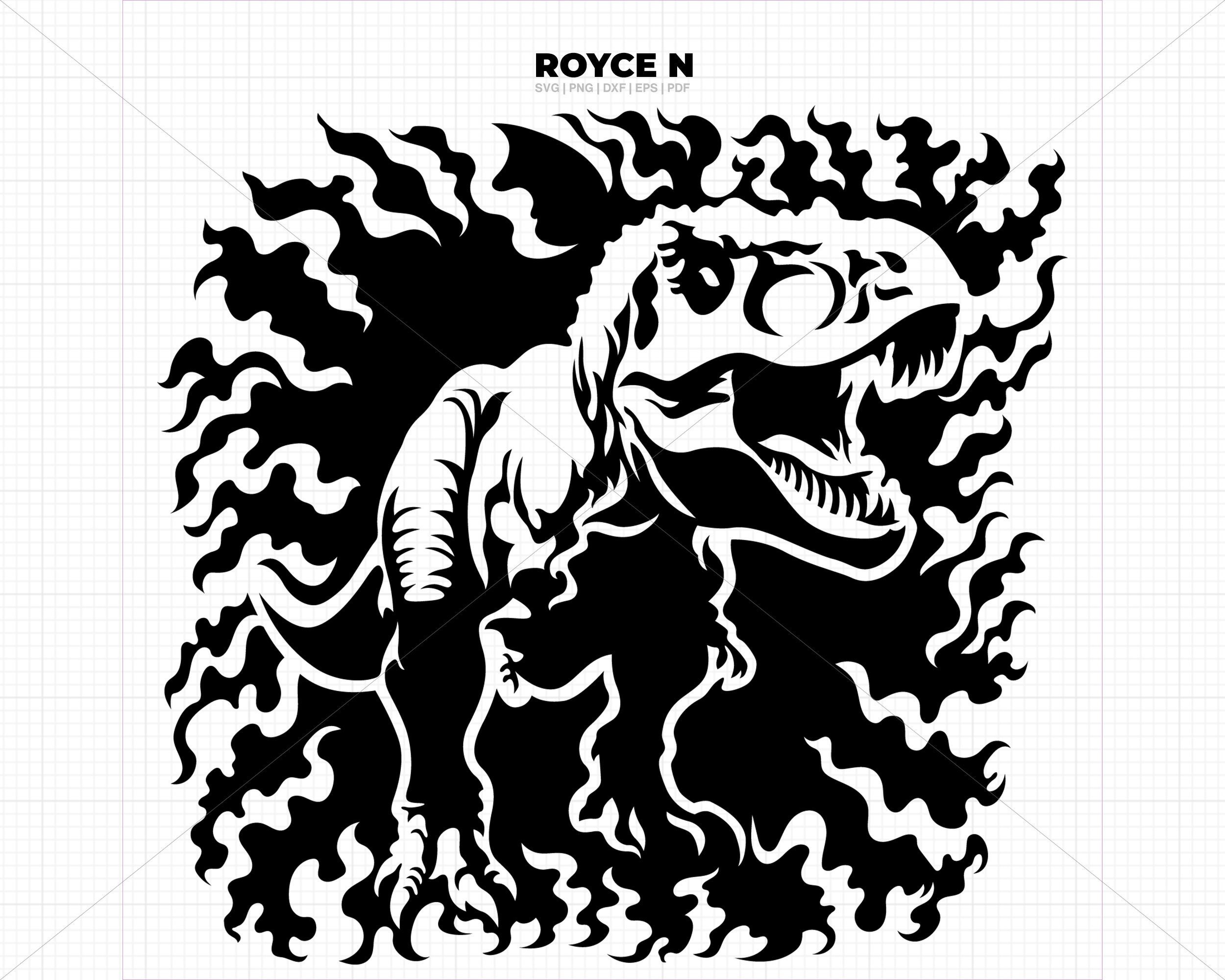Flaming T-rex SVG: Dinosaur Clipart, Cut Files for Cricut - Etsy UK