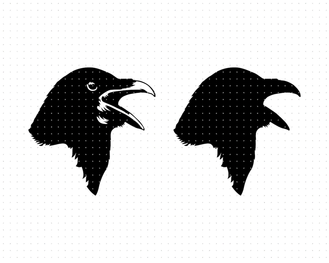 Raven Svg, Raven Head Clipart, Raven Png, Raven Head Dxf Logo, Raven ...