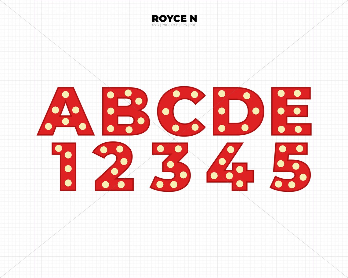 Marquee Sign Alphabet SVG: Theater Letters & Numbers (cut Files) - Etsy