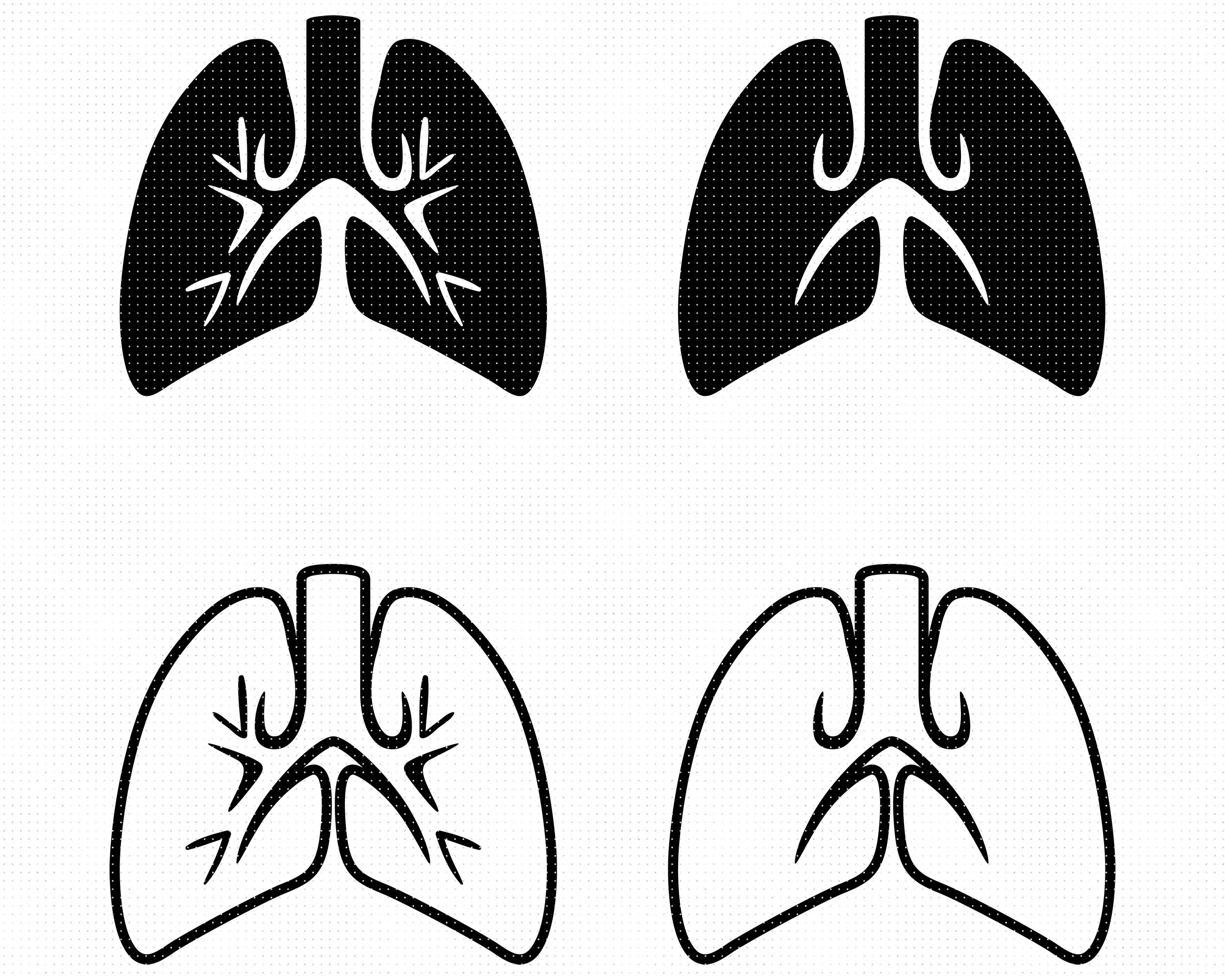 Lungs Svg Lung Transplant Clipart Lung Disease Png Smoking | Etsy