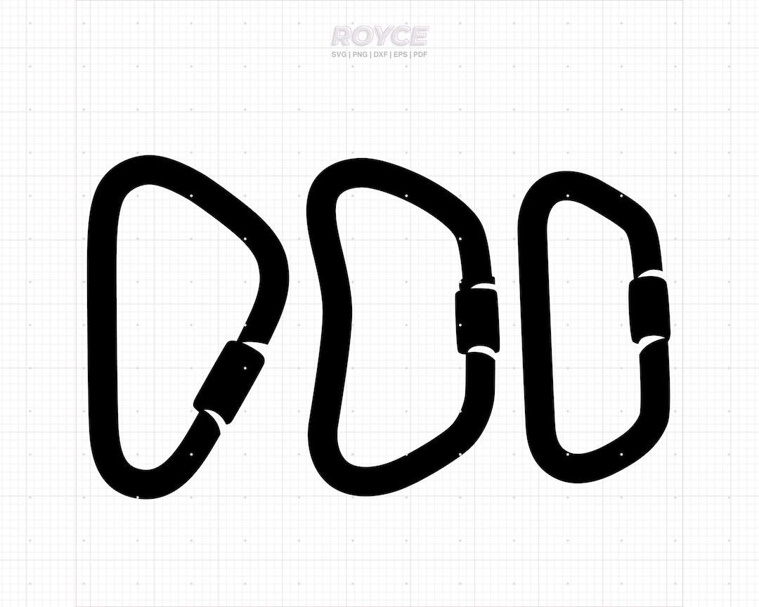 Carabiners Svg, Carabiners Clipart, Climbing Png, Carabiner Dxf ...