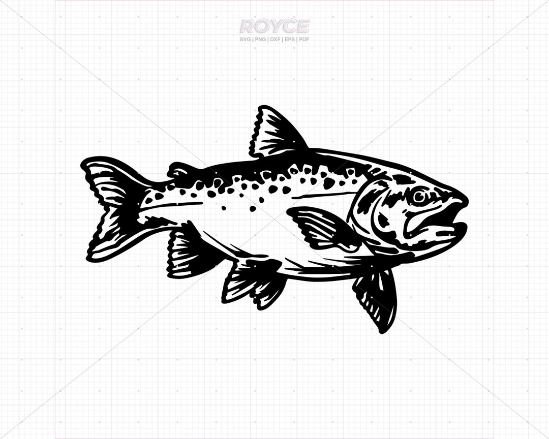 Trout Fishing Svg, Trout Clipart, Trout Png, Trout Dxf, Trout ...