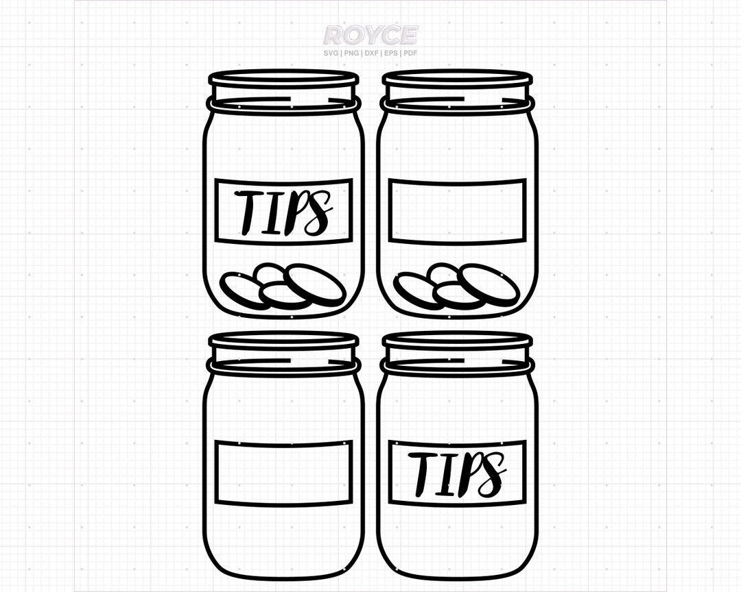Tip Jar Svg, Tip Jar Clipart, Tip Jar Png, Tip Jar Dxf, Tip Jar Vector ...