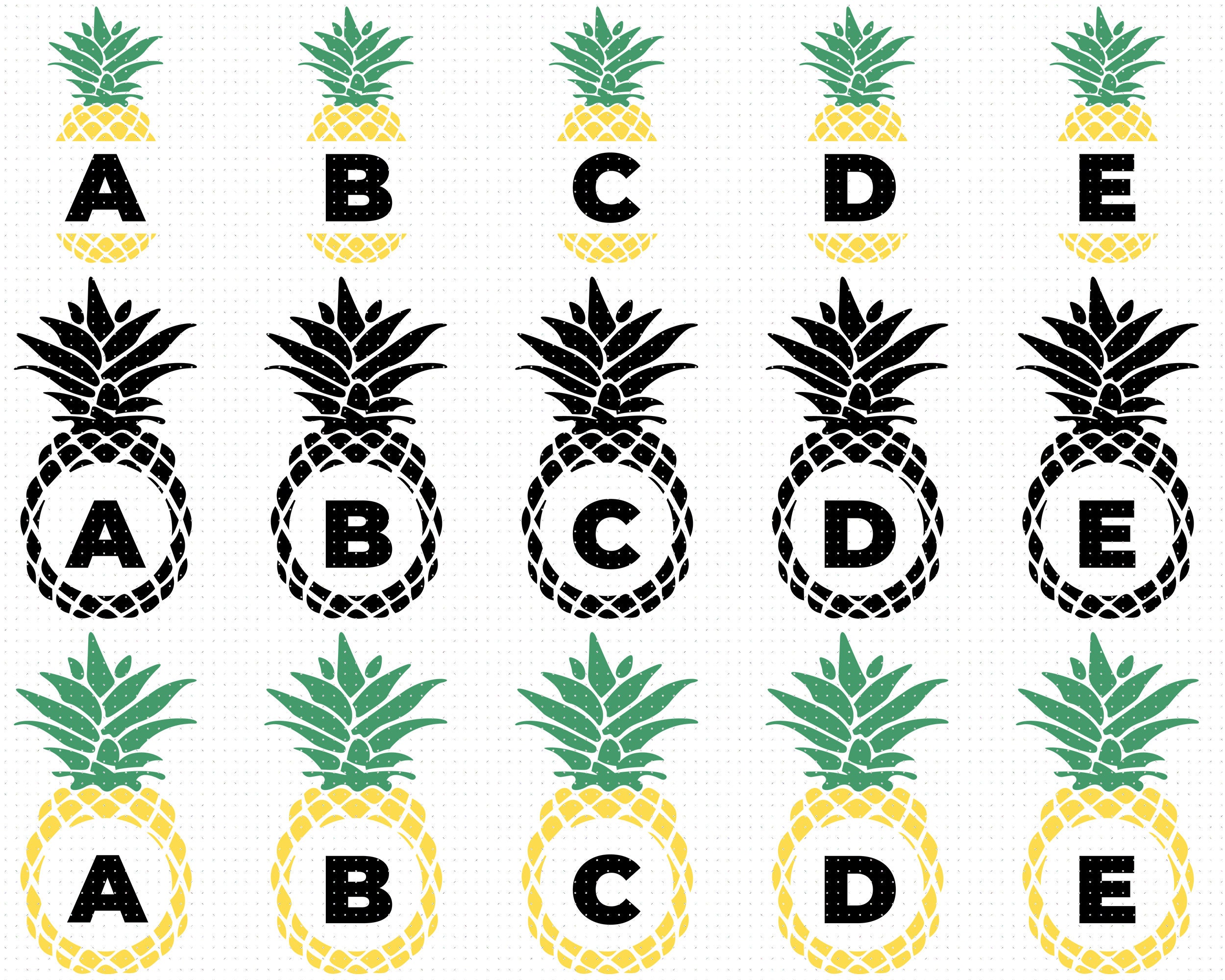Pineapple letters svg pineapple alphabet svg pineapple - Etsy 日本