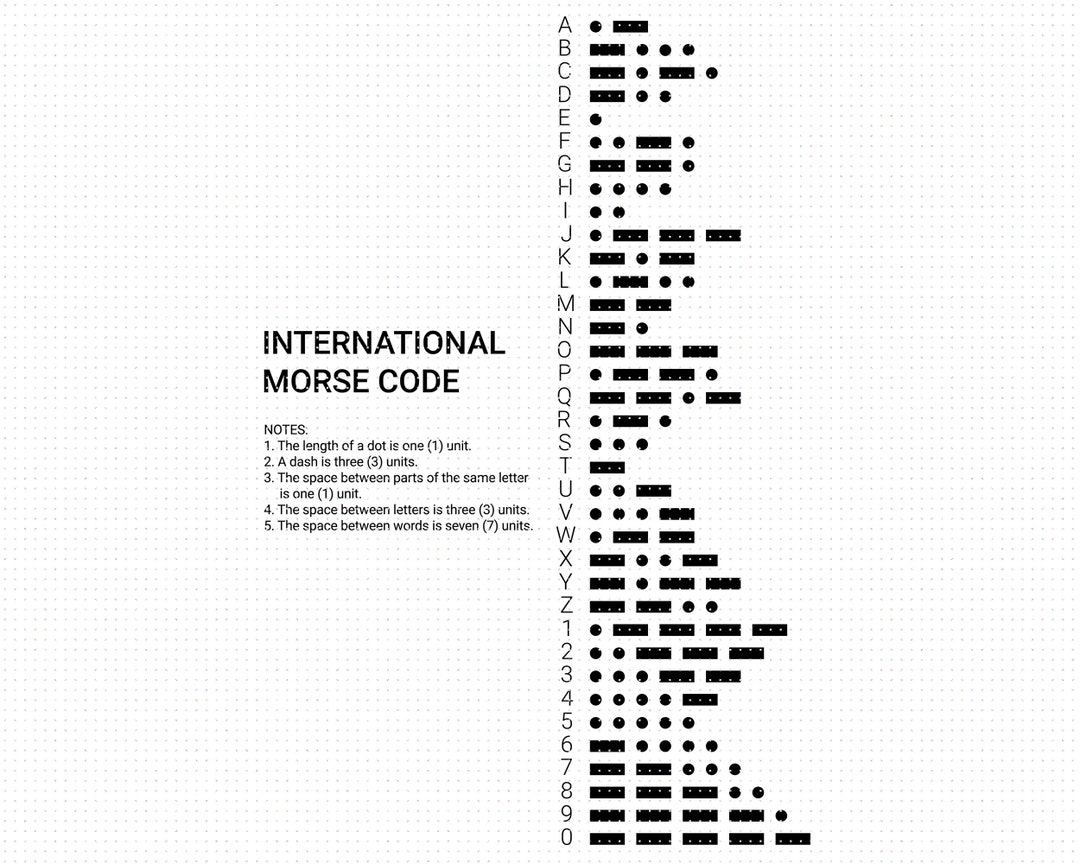 Morse Code Svg, Morse Code Clipart, Morse Code Png, Morse Code Dxf Logo ...