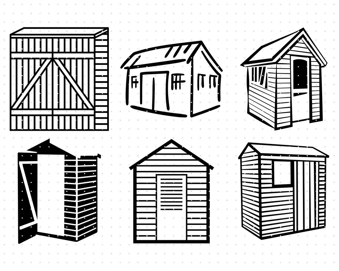 Shed Svg, Shed Clipart, Shed Png, Shed Dxf Logo, Housed Shed Vector ...
