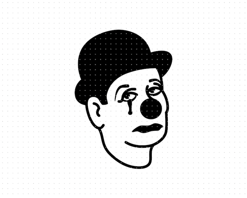 Sad Clown Svg, Sad Clown Clipart, Sad Clown Png, Sad Clown Dxf Logo ...