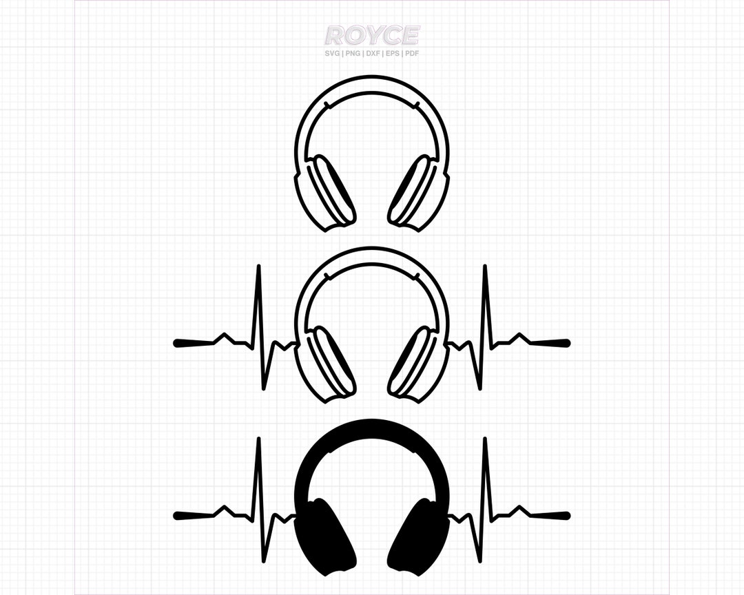 Headphone Svg, Dj Headphones Svg, Headphone Heartbeat Svg, Headphones ...
