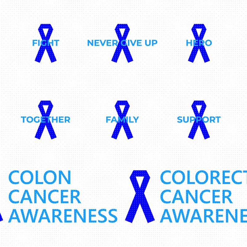 Colorectal Cancer Svg - Etsy