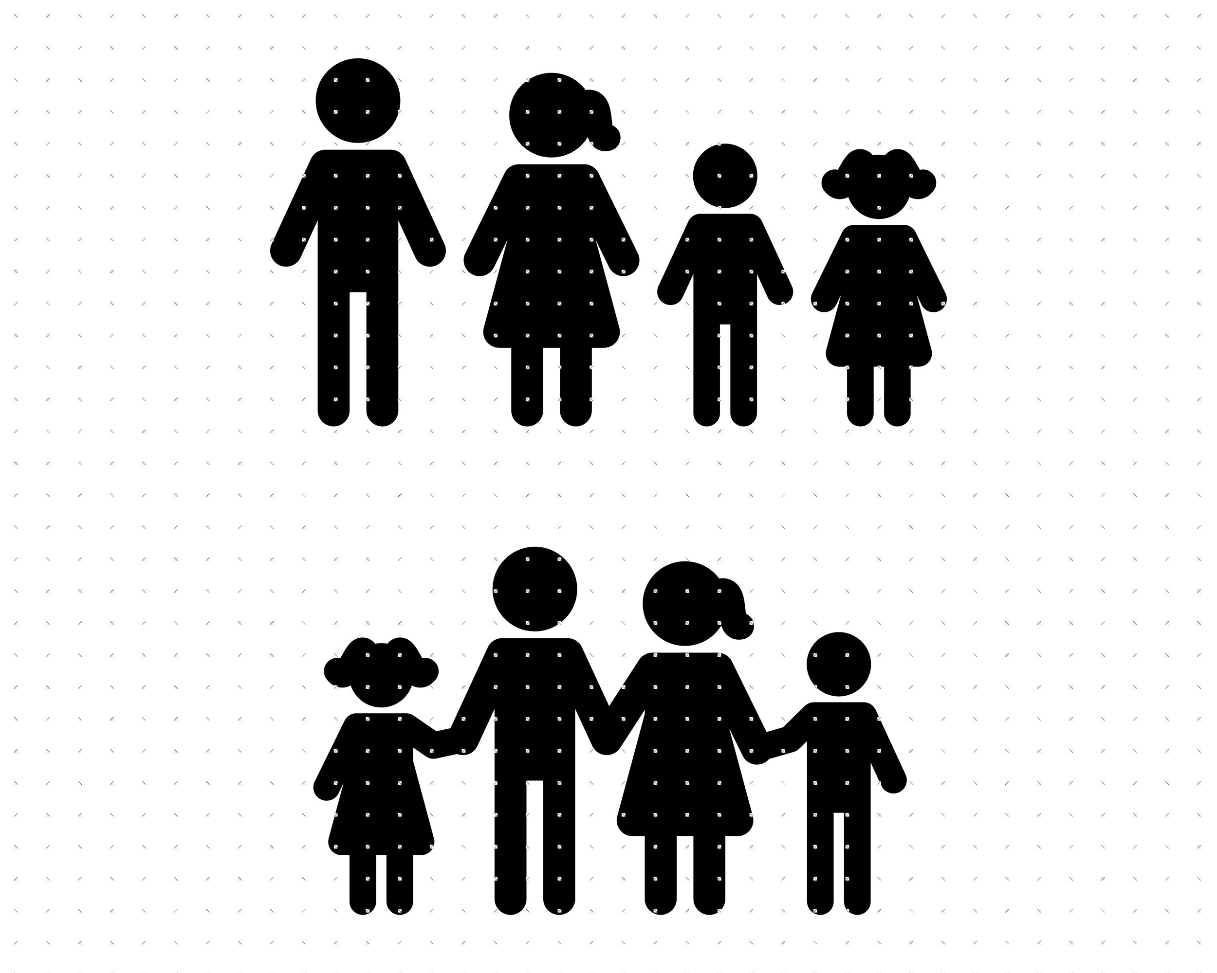 Stick People Family Clipart