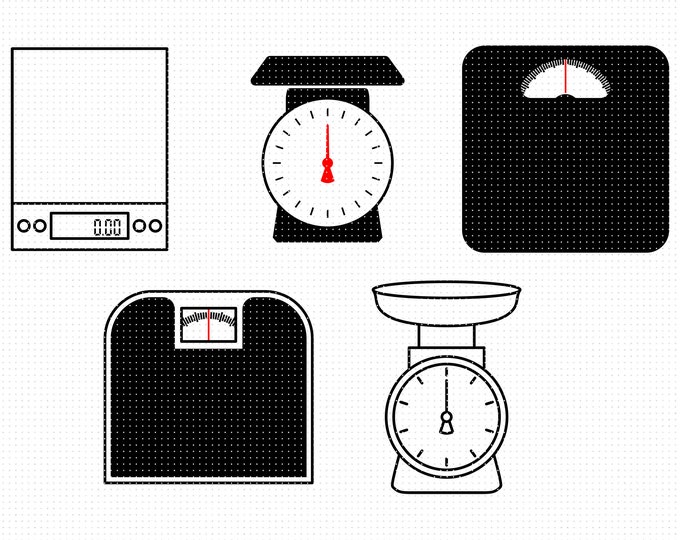 Scale Clipart, Scales SVG, Scale Silhouette, Kitchen Scale, Food Scale ...