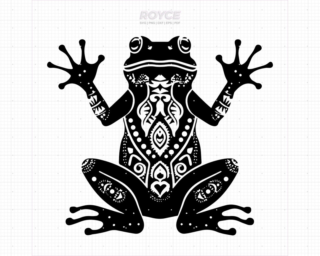 Tribal Frog Svg, Frog Clipart, Tree Frog Png, Frog Dxf, Tree Frog ...