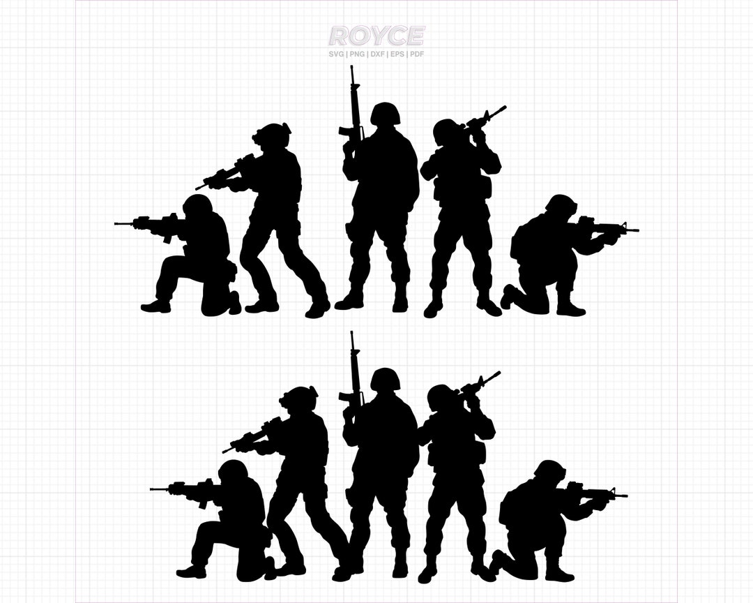 US Army Soldiers Svg, Military Squad Clipart, Army Troop Png, Marines ...