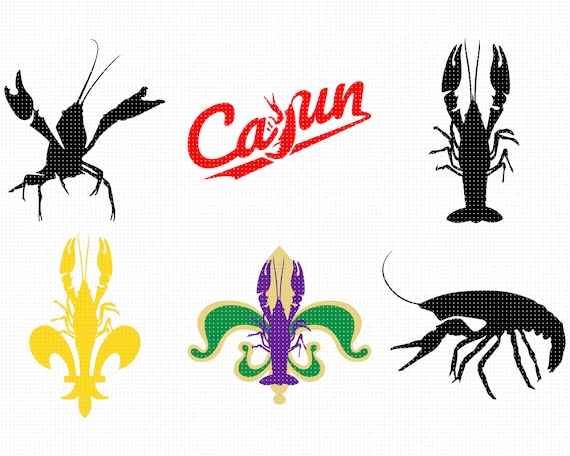 Crawfish Svg Cajun Clipart Fleur De Lis Png Mardi Gras Eps - Etsy