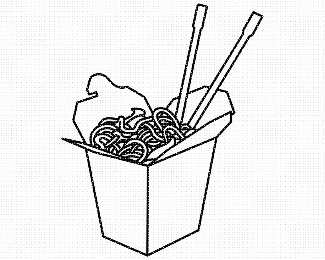 Chinese Food Takeout Svg Clipart Eps Dxf Png | Etsy