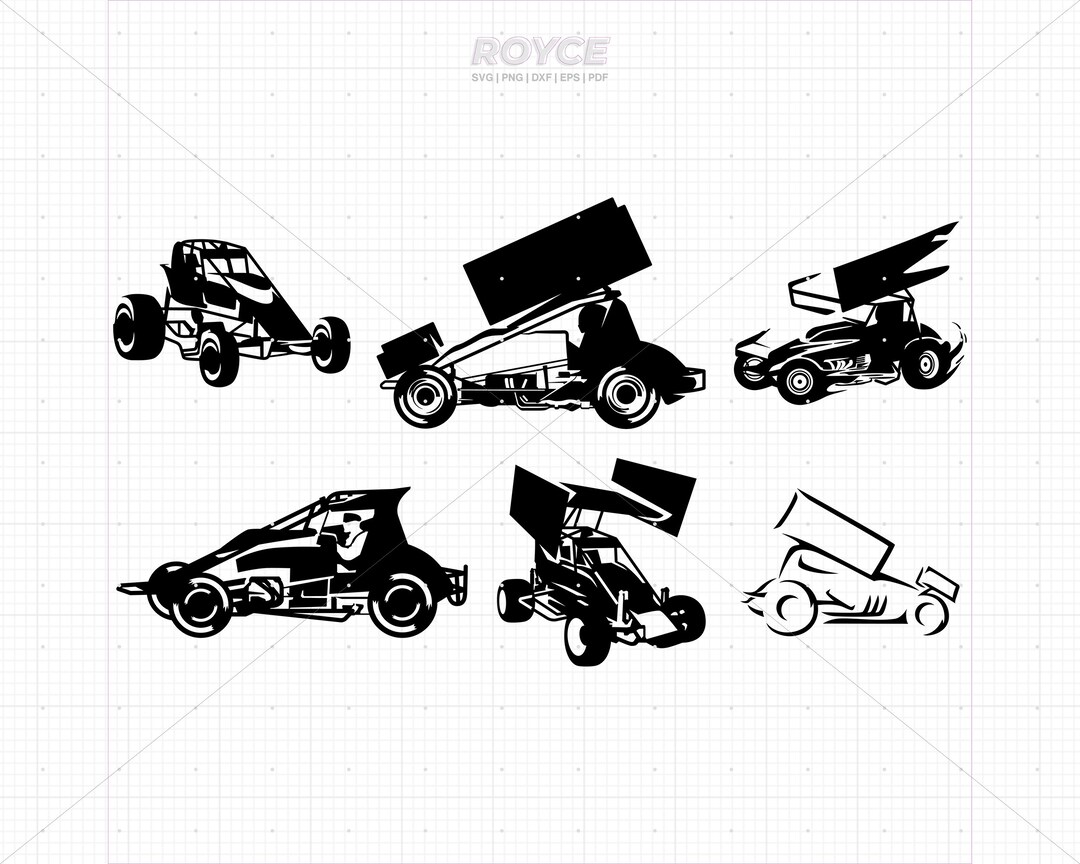 Sprint Car Svg, Car Racing Clipart, Racer Png, Sprint Car Svg, Eps, Dxf ...