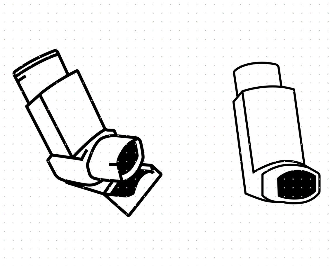 Inhaler Svg Asthma Awareness Clipart Inhaler Png Vector Dxf - Etsy