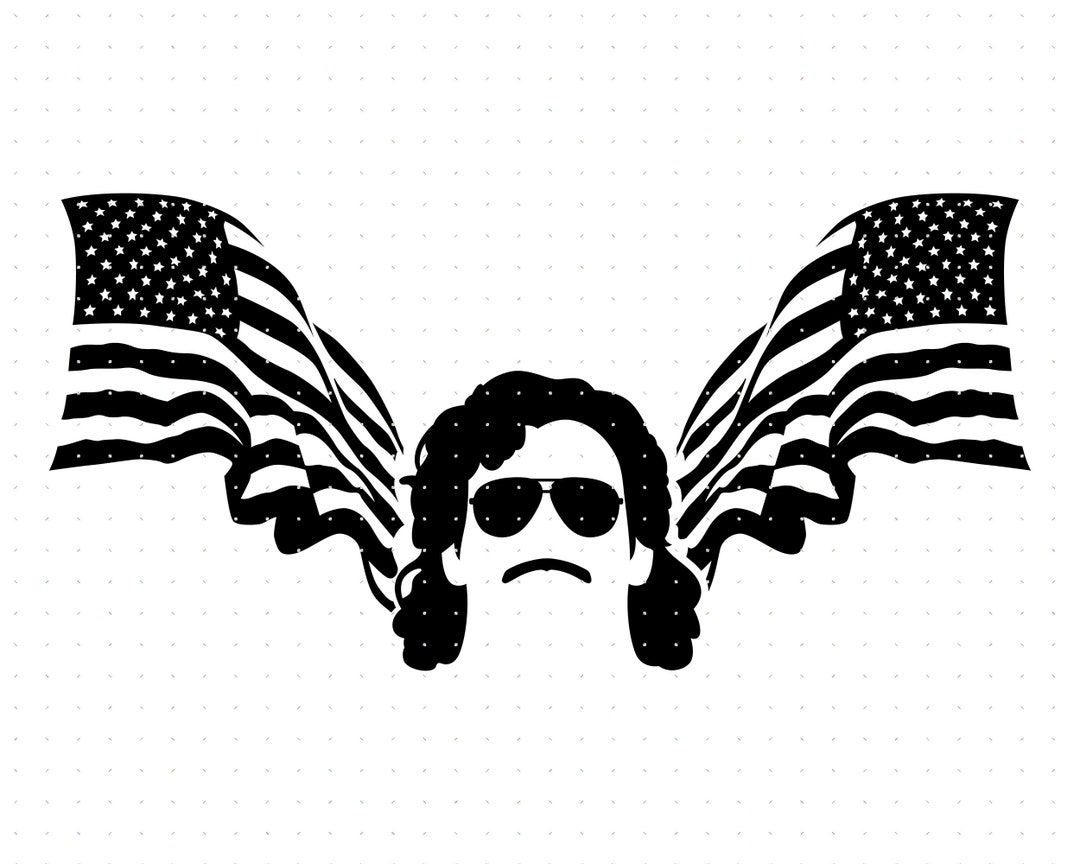 American Flag Mullet SVG: Patriotic Clipart, Cricut & Silhouette Cut ...