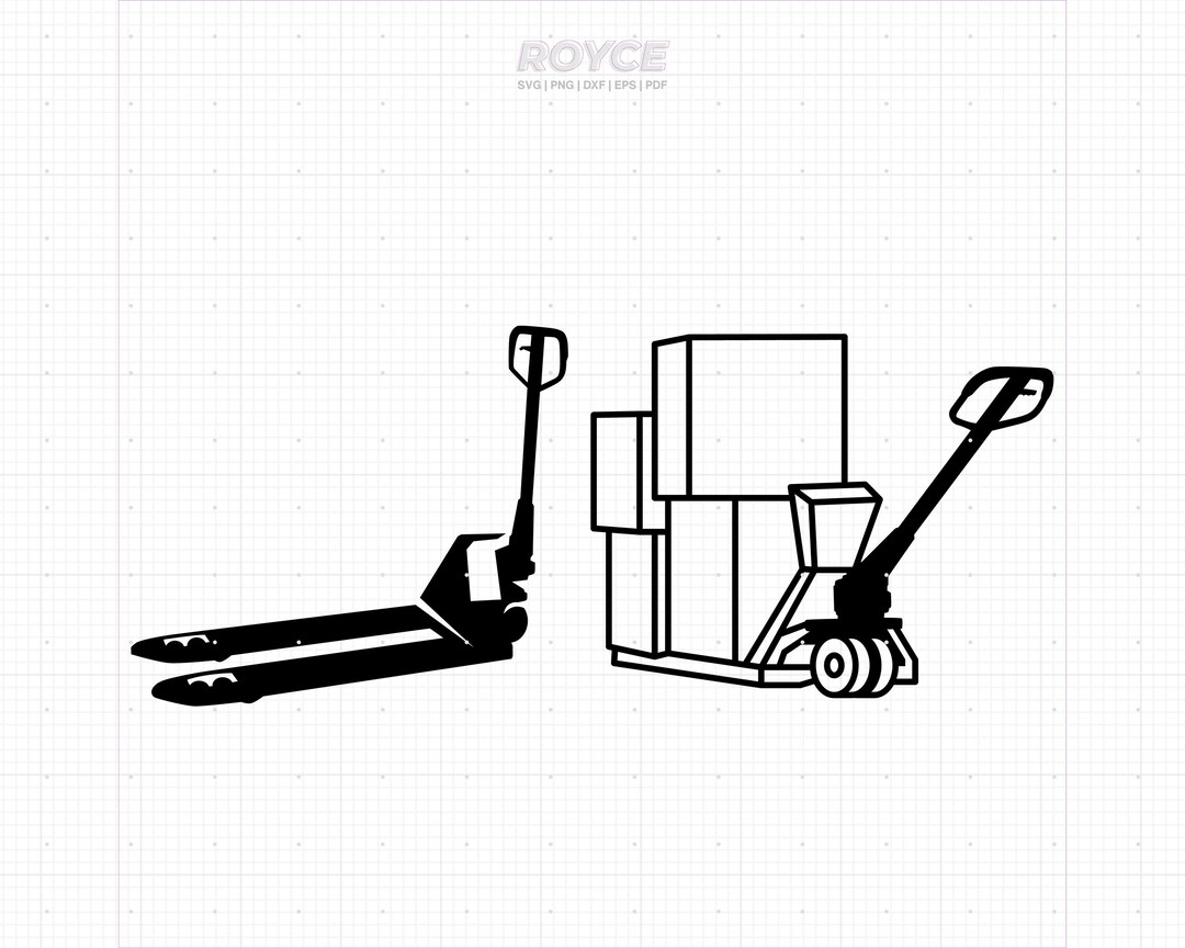 Pallet Jack Svg, Pallet Jack Clipart, Warehouse Jack Png, Jack Dxf ...