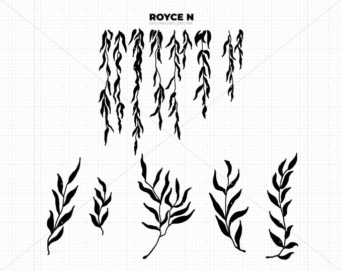 Weidenkätzchen Zweig / SVG DXF EPS / Kätzchen Frühling Baum Knospen auf ...