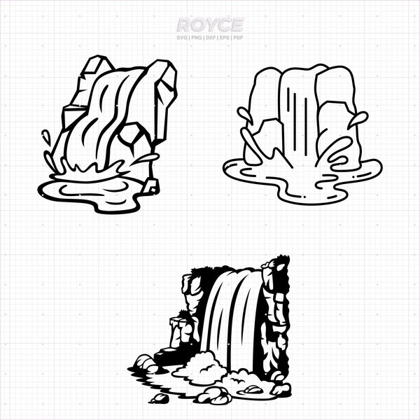 Waterfall Svg - Etsy