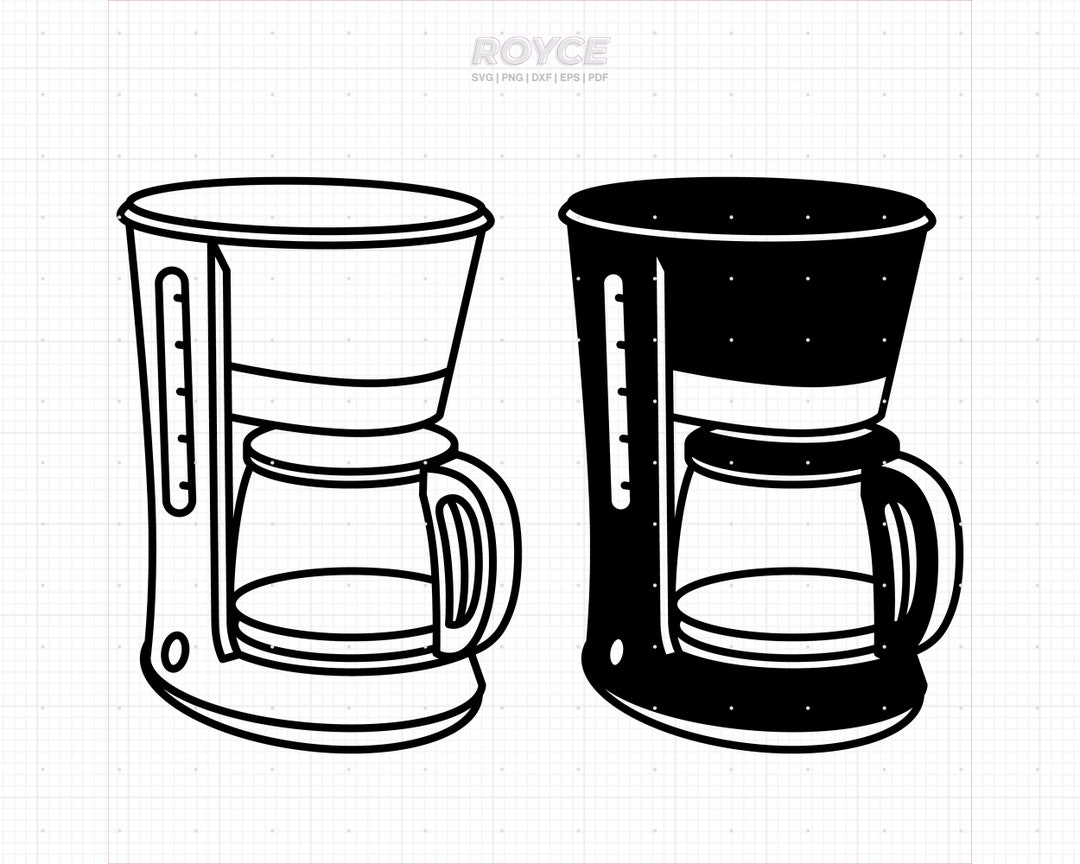 Coffee Maker Svg, Coffee Clipart, Coffee Maker Png, Coffee Maker Dxf ...